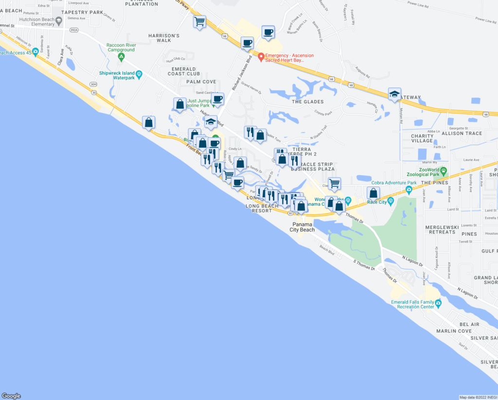 31 Panama City Beach Condo Map Maps Database Source | Beach Map