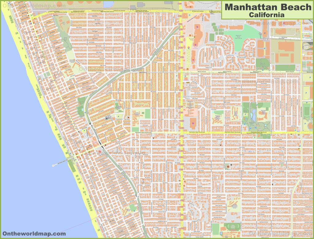 Detailed Map Of Manhattan Beach | Beach Map