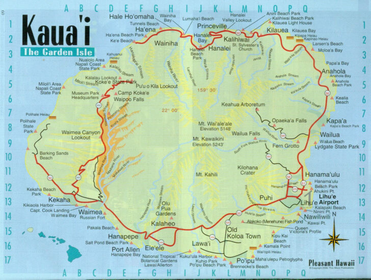 Kauai Map Kauai Kauai Hawaii | Beach Map