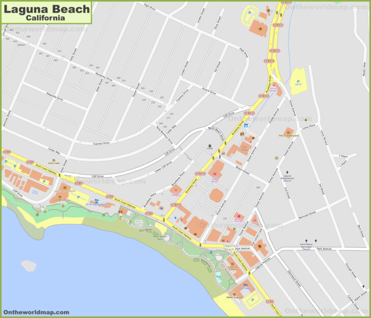 Laguna Beach Downtown Map | Beach Map