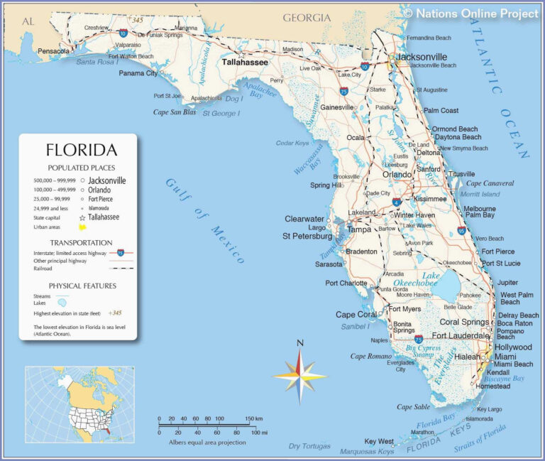 Map Of Florida East Coast Beach Towns Printable Maps | Beach Map