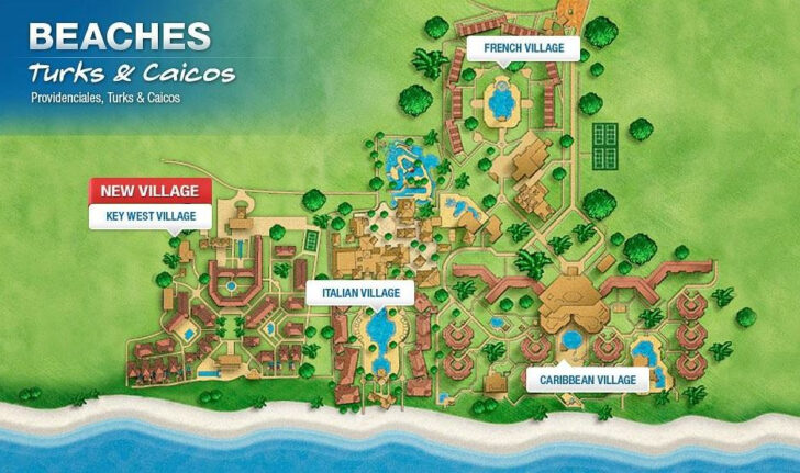 Resort Map Beaches Turks Caicos Resort Villages Spa Turks And | Beach Map