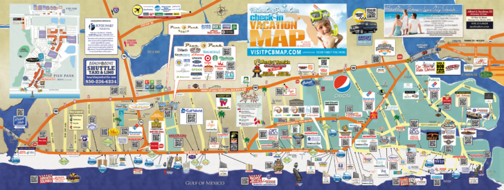 Web Version Of Panama City Beach Map VisitPCBMap The Official | Beach Map