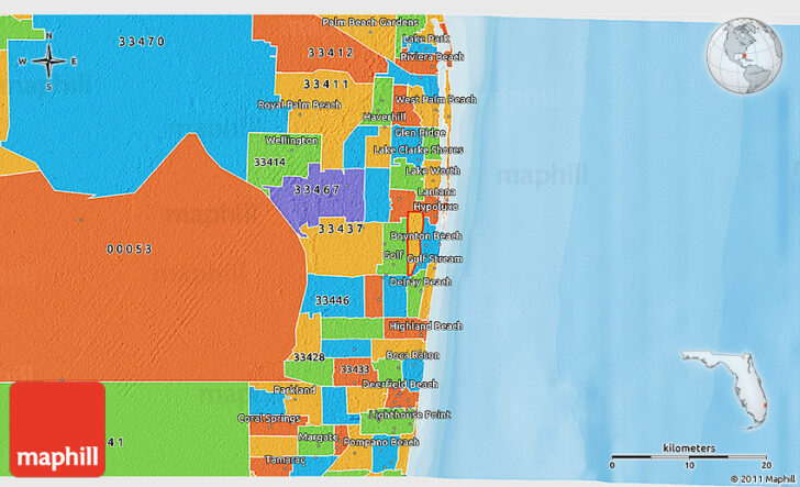 Zip Code West Palm Beach Florida Map | Beach Map